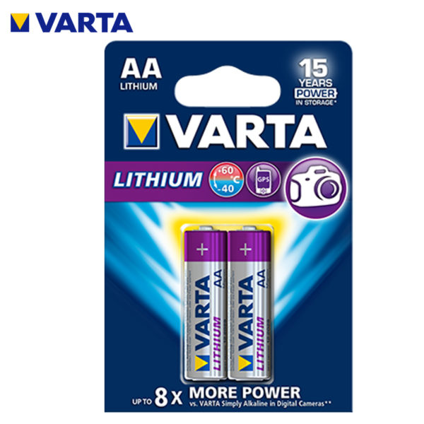 PACK 2 PILES ULTRA LITHIUM AA LR6 1.5V 2PCS VARTA | EGM