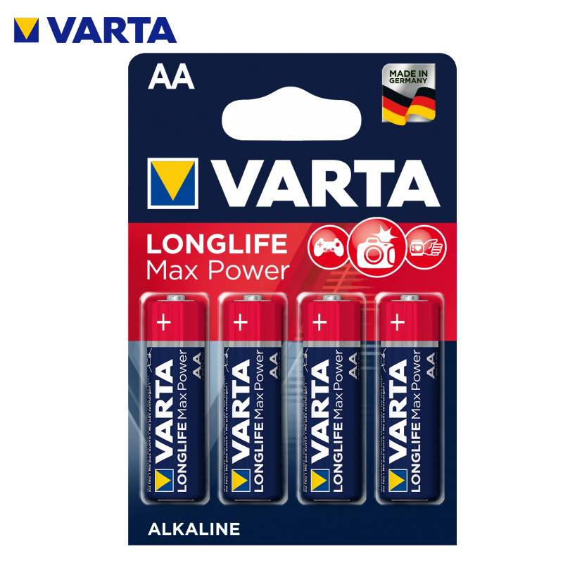 PACK 4 PILE ROND LONGLIFE MAX POWER AA LR6 1.5V VARTA | EGM