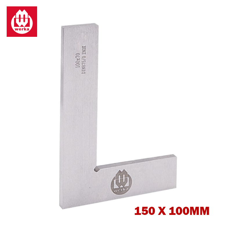 EQUERRE MECANIQUE SIMPLE 90° 150X100MM DIN 875/1 INOX WERKA | EGM