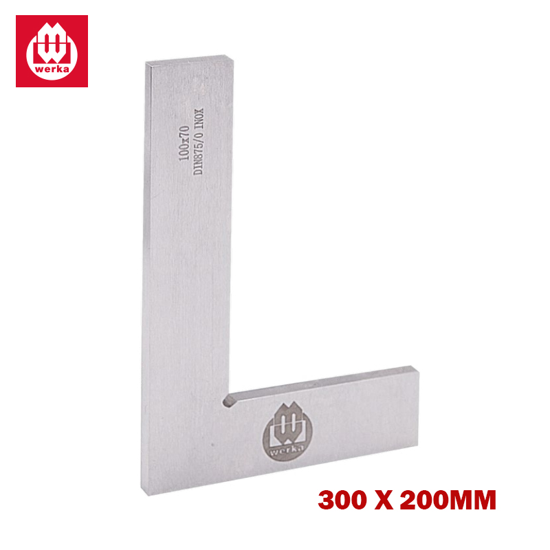 EQUERRE MECANIQUE SIMPLE 90° 300X200MM DIN 875/1 INOX WERKA | EGM