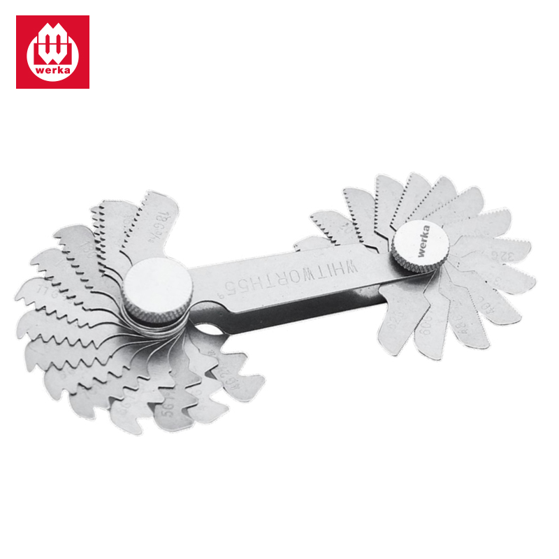 JAUGE DE FILETAGE DOUBLE 0.25-6.00/4-62/8-28TPI 58 LAME WERKA | EGM