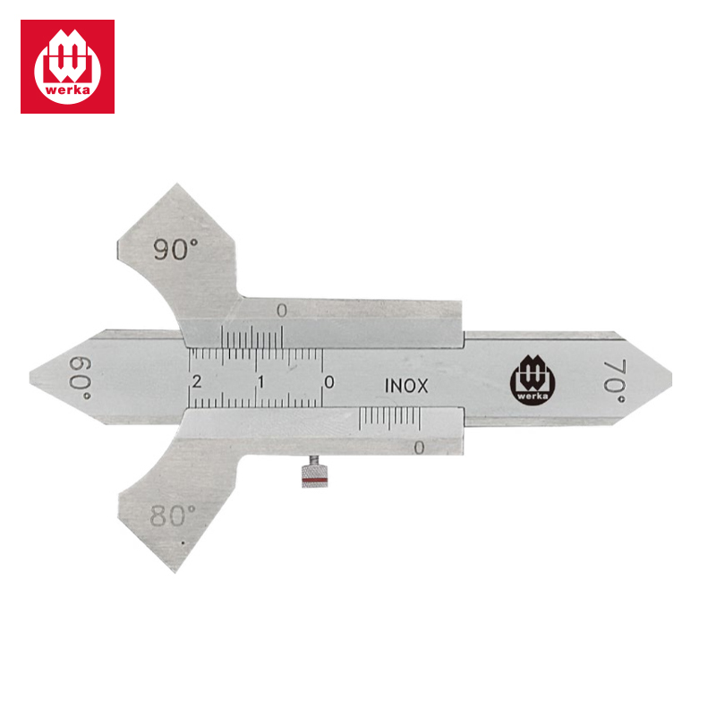JAUGE DE SOUDAGE EN ACIER INOXYDABLE 60°/70°/80°/90° 0.20MM WERKA | EGM