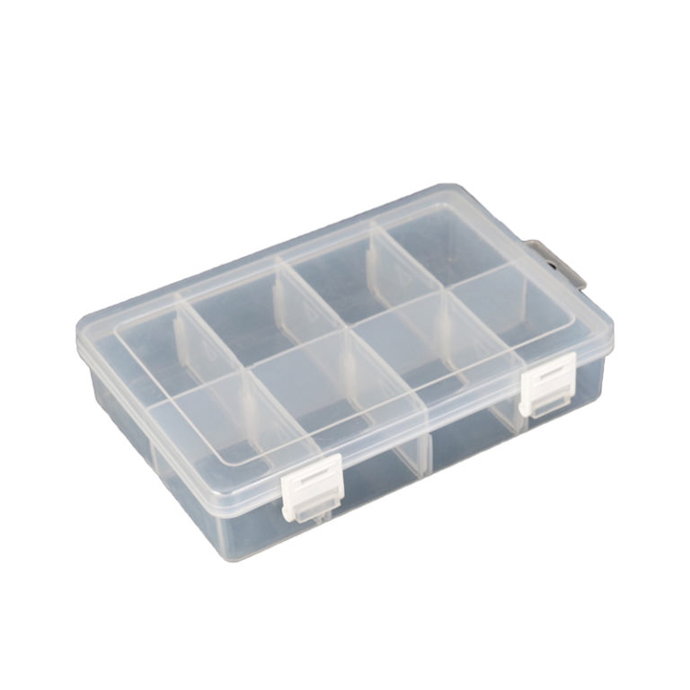 BOITE DE RANGEMENT PLASTIQUE TRANSPARENTE 8 CASSES MJ-TOOLS | EGM