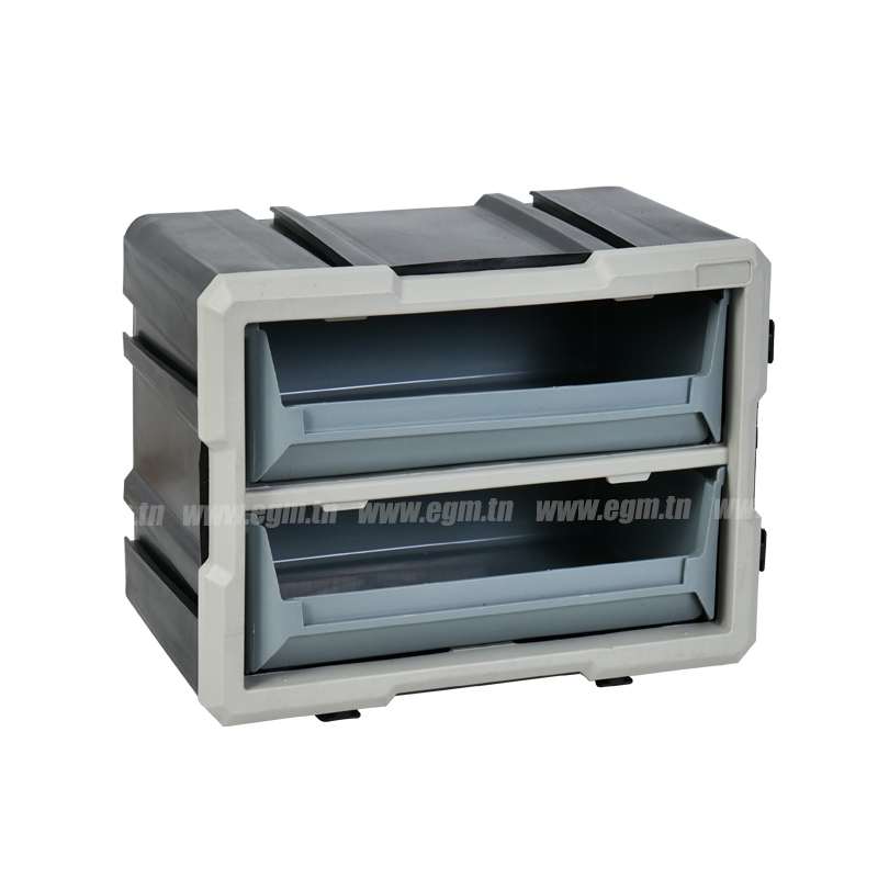 BOITE DE RANGEMENT PLASTIQUE 2 CASSES OUVERT MJ-TOOLS | EGM