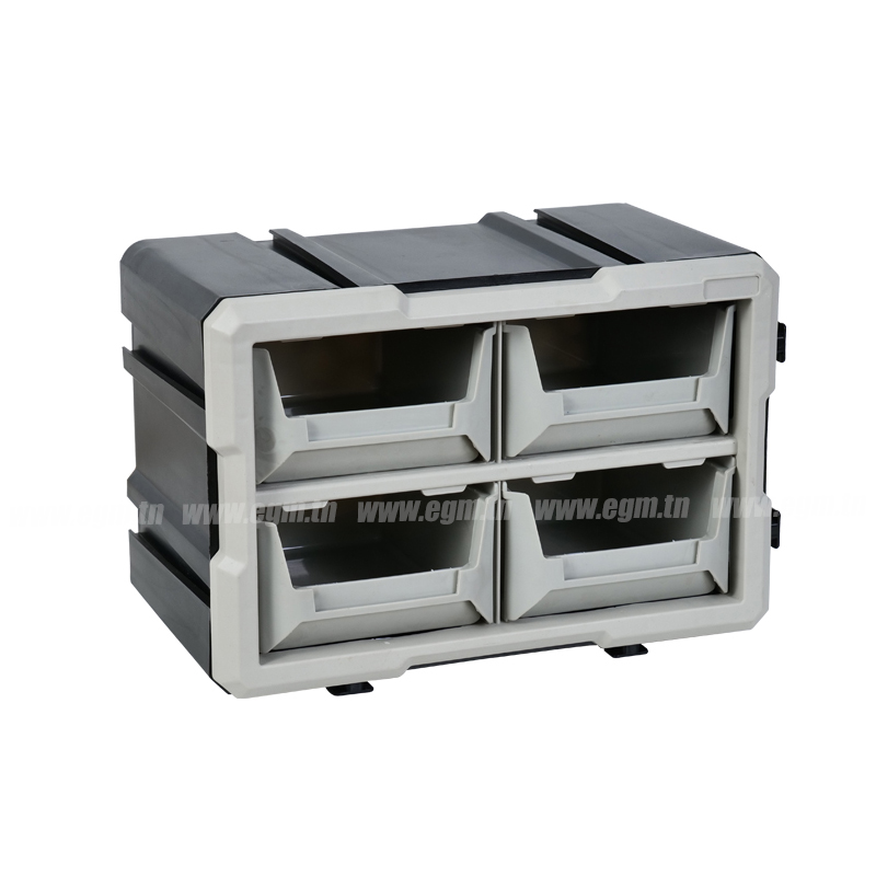 BOITE DE RANGEMENT PLASTIQUE 4 CASSES OUVERT MJ-TOOLS | EGM