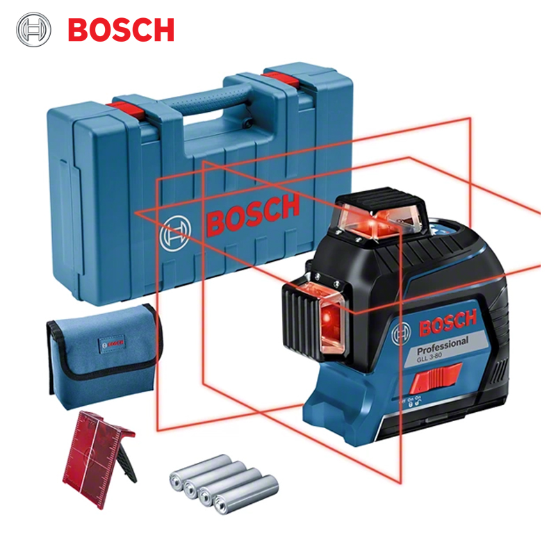 NIVEAU LASER ROUGE 3 LIGNE GLL 3-80 G BOSCH | EGM