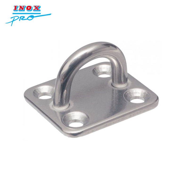 PONTET PLATINE RECTANGULAIRE INOX A2 ACTON - EGM