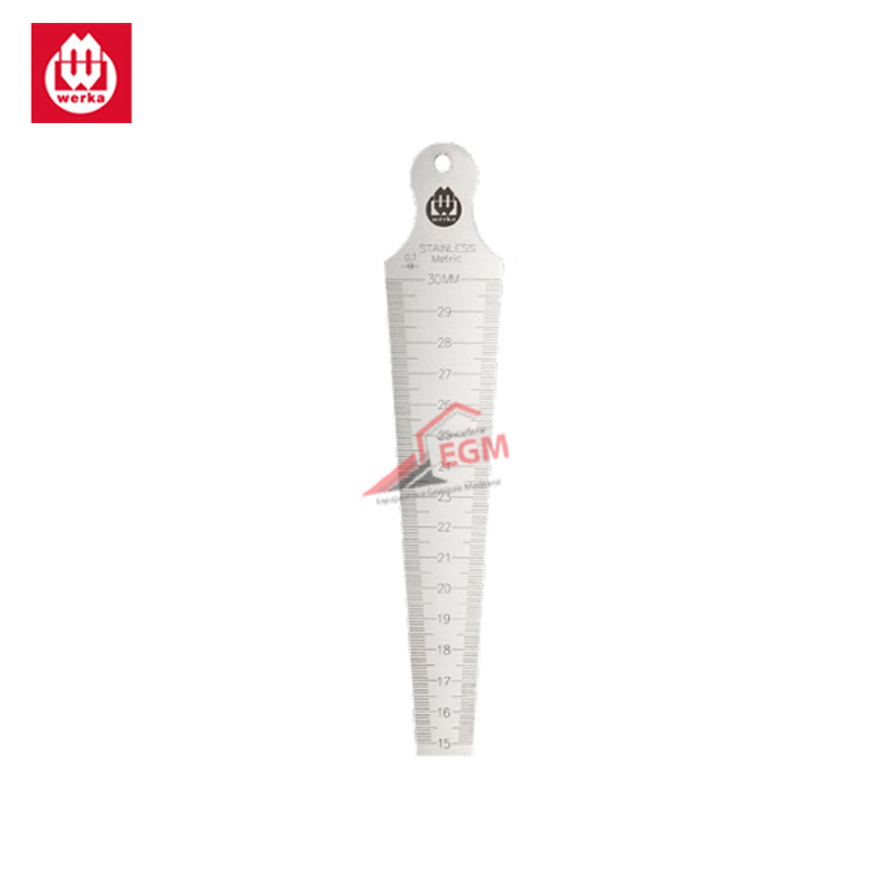 JAUGE DE TROUS EN ACIER INOXYDABLE DOUBLE ECHELLE EN MM ET EN POUCE ...