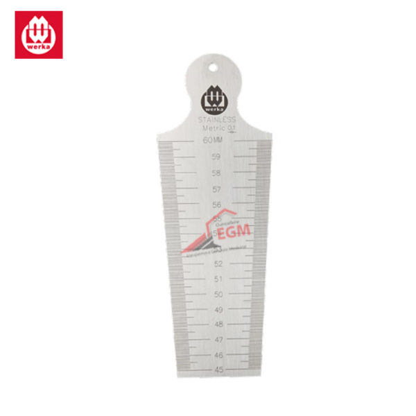 JAUGE DE TROUS EN ACIER INOXYDABLE DOUBLE ECHELLE EN MM ET EN POUCE ...