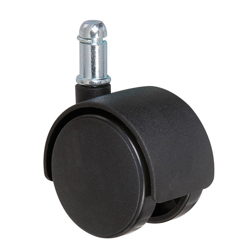 ROUE DE CHAISE DOUBLE A TIGE PRESSION NOIR | EGM