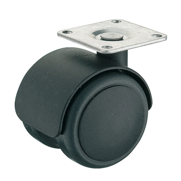 ROUE DE TABLE DOUBLE A PLAQUE D50 NOIR | EGM