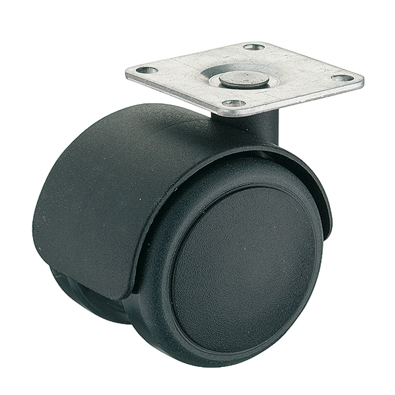 ROUE DE TABLE DOUBLE A PLAQUE D50 NOIR | EGM