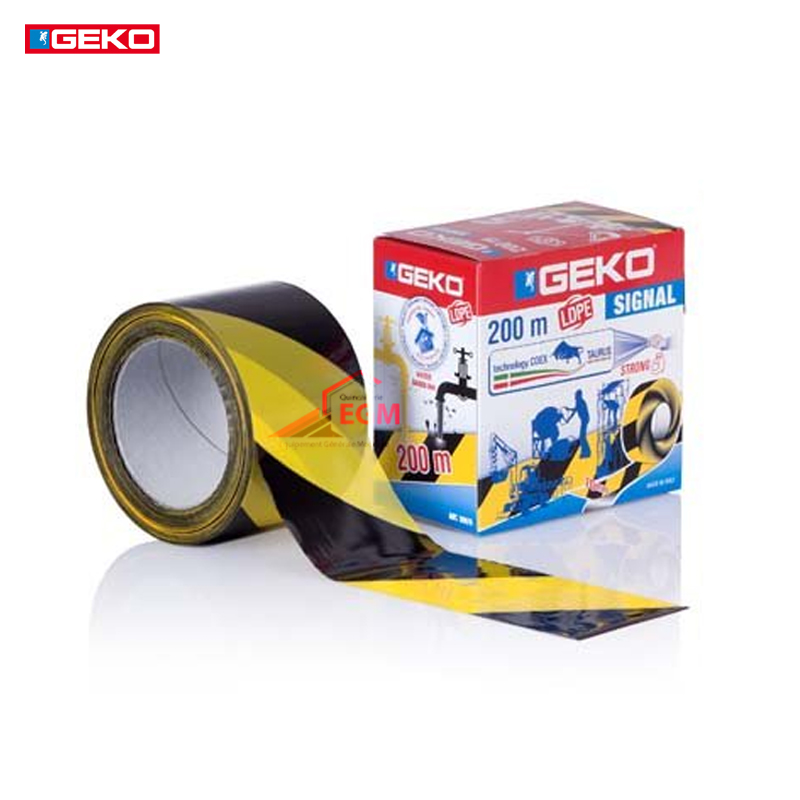 RUBAN SIGNALI JAUNE ET NOIR 200M GEKO | EGM