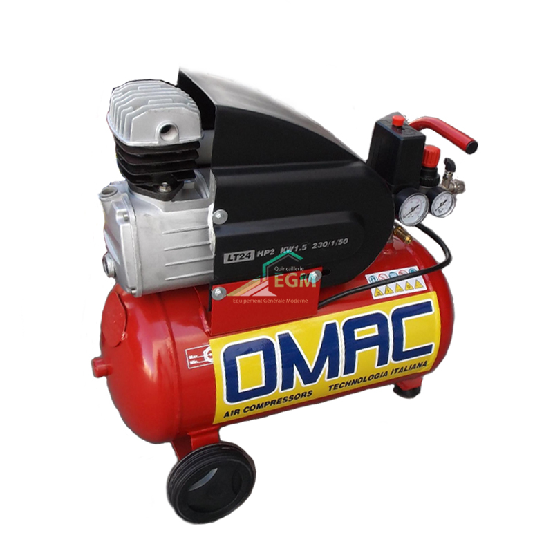 COMPRESSEUR AIR COMBINE 25L LTD HP2 220V TETE FONTE OMAC | EGM