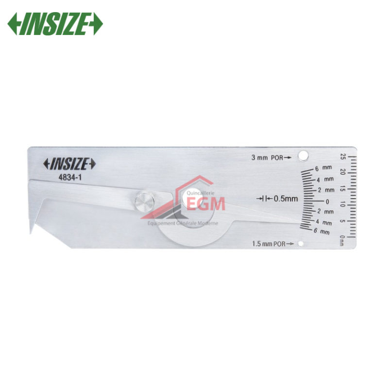 JAUGE DE SOUDURE 0-6MM /1.5MM/3.0MM/25MM 4834-1 INSIZE | EGM