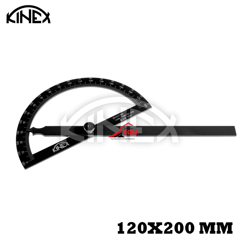 RAPPORTEUR D'ANGLE 180° 120X200 mm KINEX | EGM