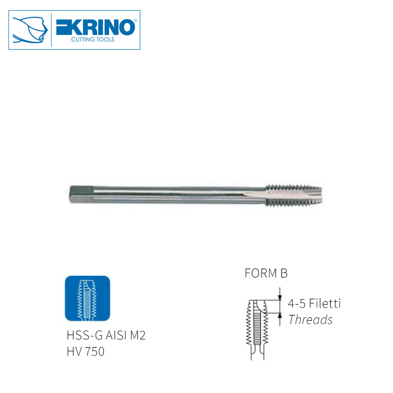 TARAUD MACHINE DROIT ENTRE GUN HSS-G DIN376/B KRINO | EGM