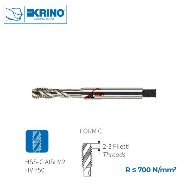 TARAUD MACHINE HELICOIDAL DIN371/C-35° HSS-G KRINO | EGM