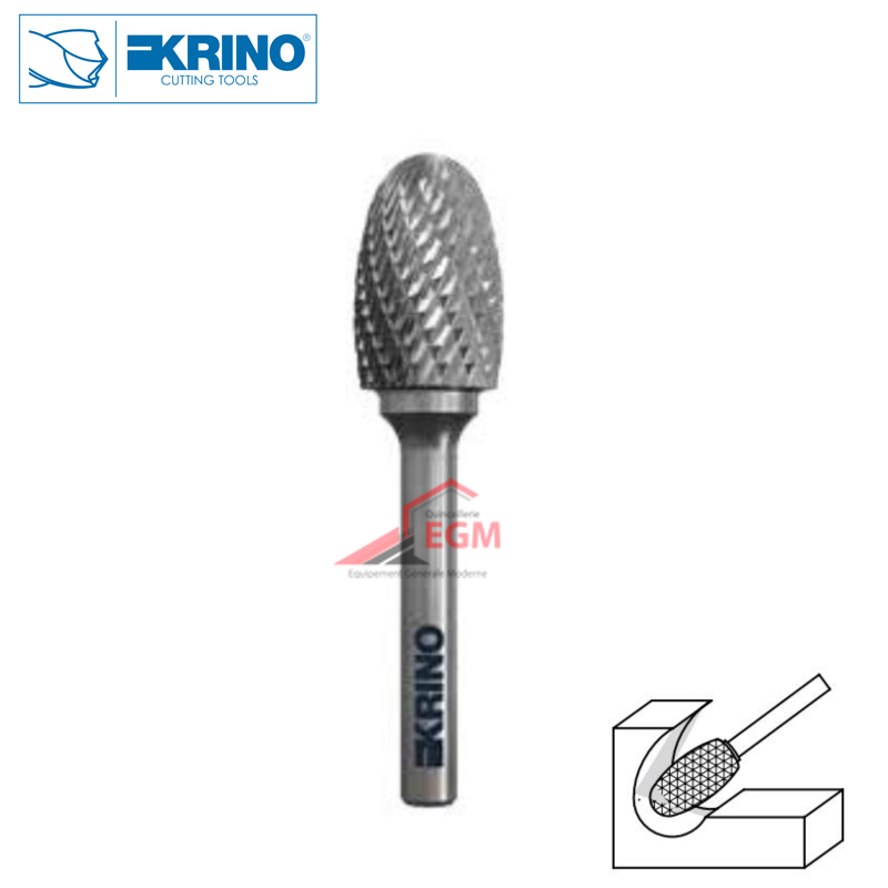 FRAISE ROTATIVE CARBURE HM4 FORME GOUTE KRINO | EGM