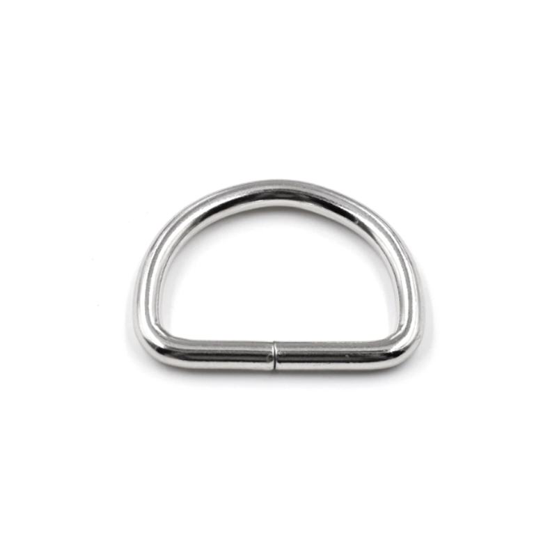 PACK 100 PCS ANNEAUX BOUCLE FORME D CHROME 25X20X3MM | EGM