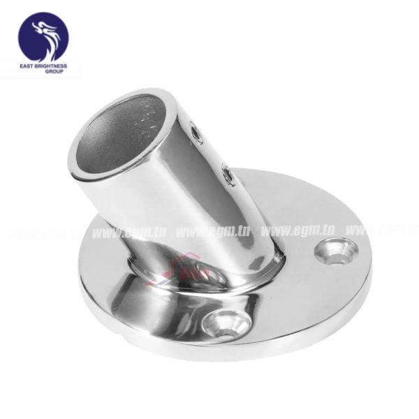 PIED DE CHANDELIER A PLATINE RONDE EN INOX AISI 316 D25MM-60° EAST | EGM