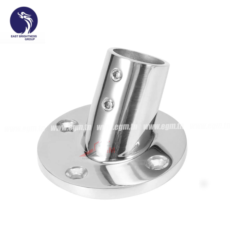 PIED DE CHANDELIER A PLATINE RONDE EN INOX AISI 316 D25MM-60° EAST | EGM