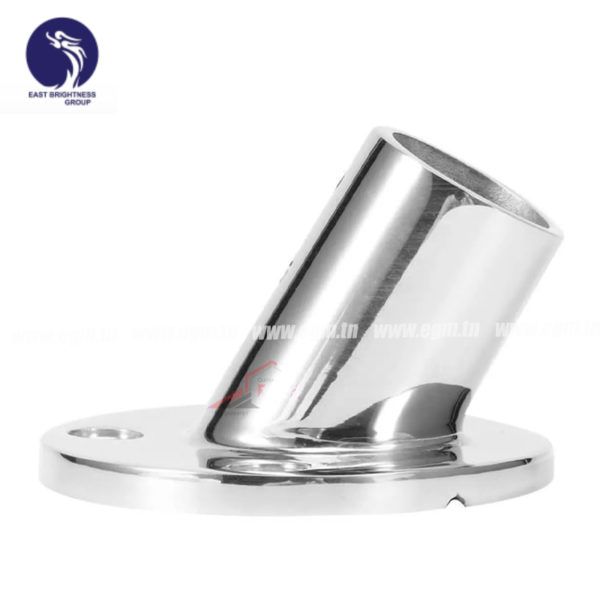 PIED DE CHANDELIER A PLATINE RONDE EN INOX AISI 316 D25MM-60° EAST | EGM