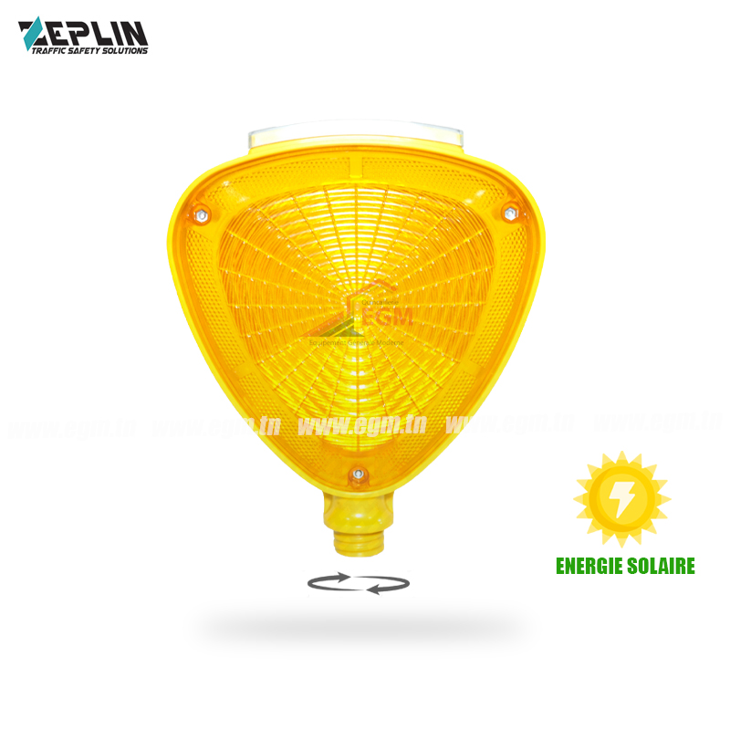 LAMPE FLASH LED TRIANGLE SOLAIRES JAUNE ZEPLIN | EGM