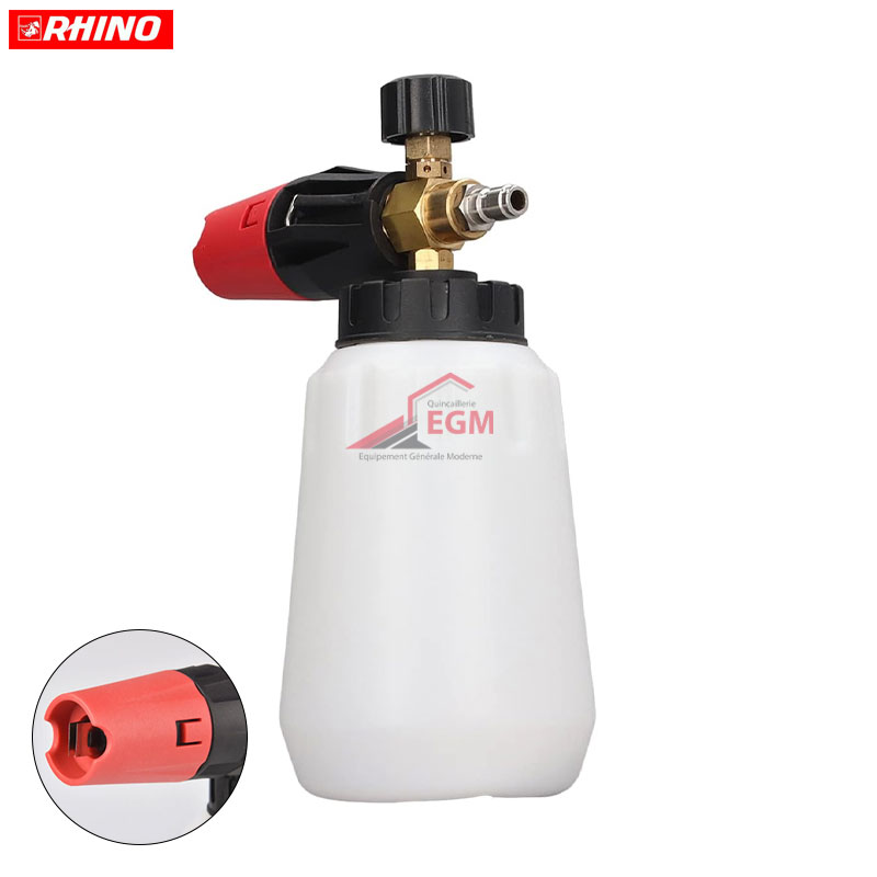 PISTOLET POUR LANCE NETTOYER+MOUSSE H/PRESSION REGLABLE 1.0L RHINO | EGM