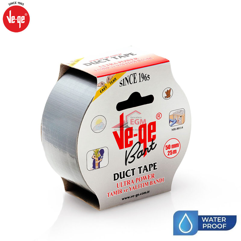 ROULEAU SCOTCH ADESIF WATER-WATERPROOF 50MMX25 GRIS VE-QE | EGM